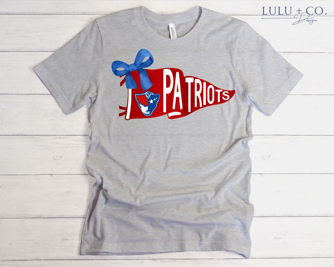 Patriot Pennant Banner Tshirt -custom Mascot Shirts, School Team Fans T ...
