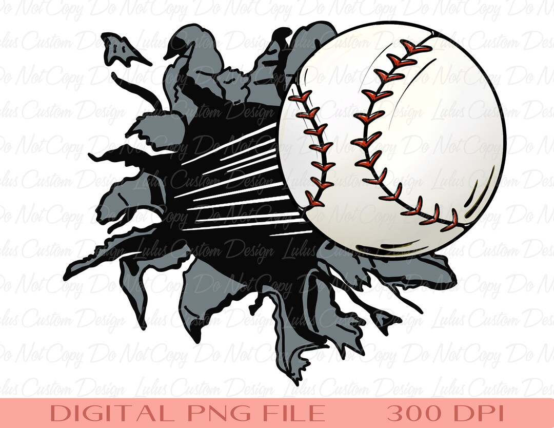 Bursting Baseball Tshirt Sublimation - Baseball Clipart - Baseball ...