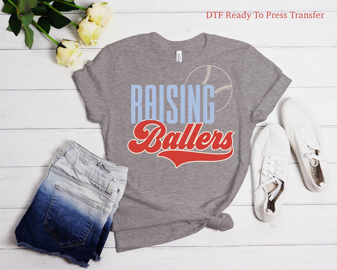 Raising Ballers Baseball DTF Tshirt Heat Transfer - Baseball Clipart ...