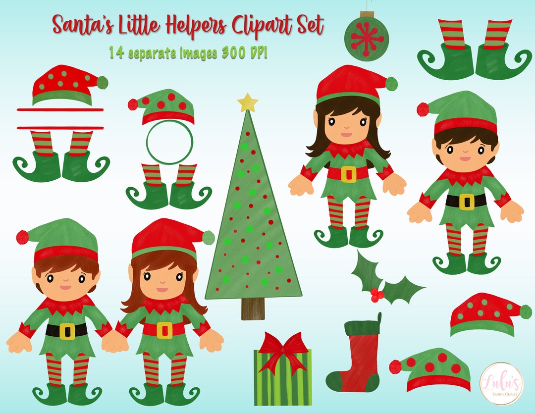 Santa's Little Helper Clipart - Elves Clipart - Elf Clipart - Elves Png ...