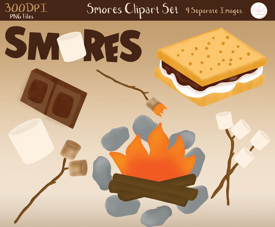 Smores Clipart-marshmallow Clipart - Roasted Marshmallows Clipart ...