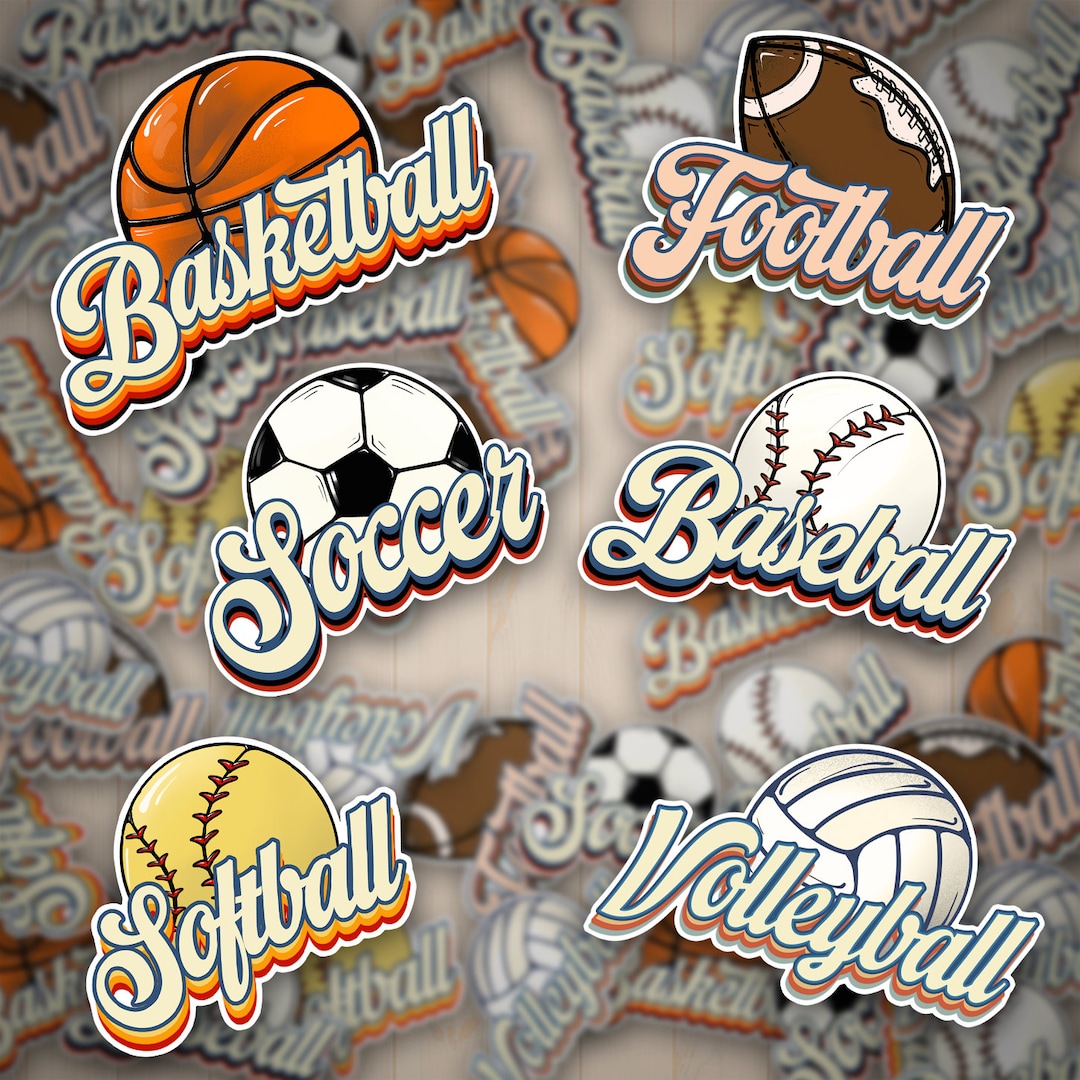 Retro Sports Vinyl Sticker - Basketball Vinyl Stickers - Vinyl Sticker ...