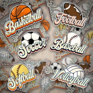 Retro Sports Vinyl Sticker - Basketball Vinyl Stickers - Vinyl Sticker ...