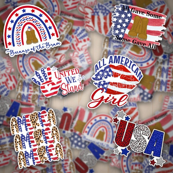 Patriotic Vinyl Stickers America Rainbow Vinyl Sticker - Etsy
