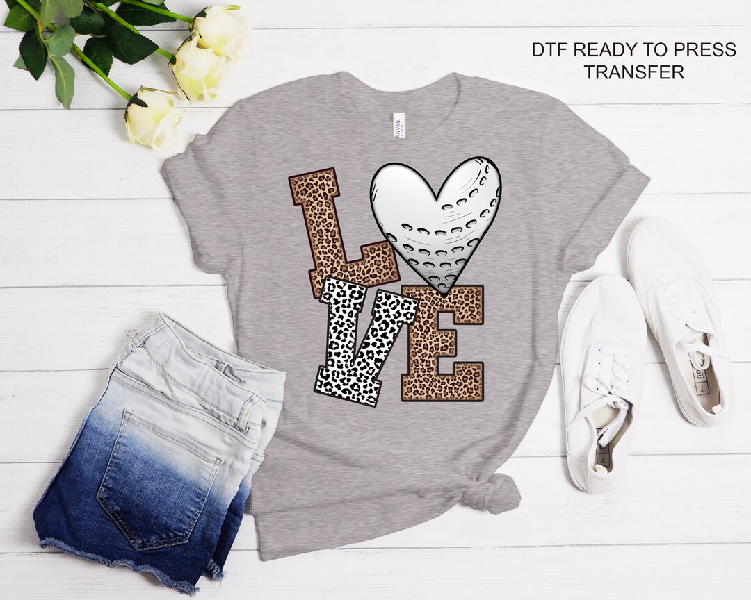 Leopard Golf LOVE DTF Tshirt Transfer - Golf Tshirt Transfer ...