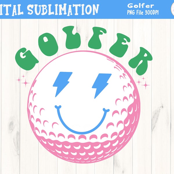 Golf Smiley Face - Etsy