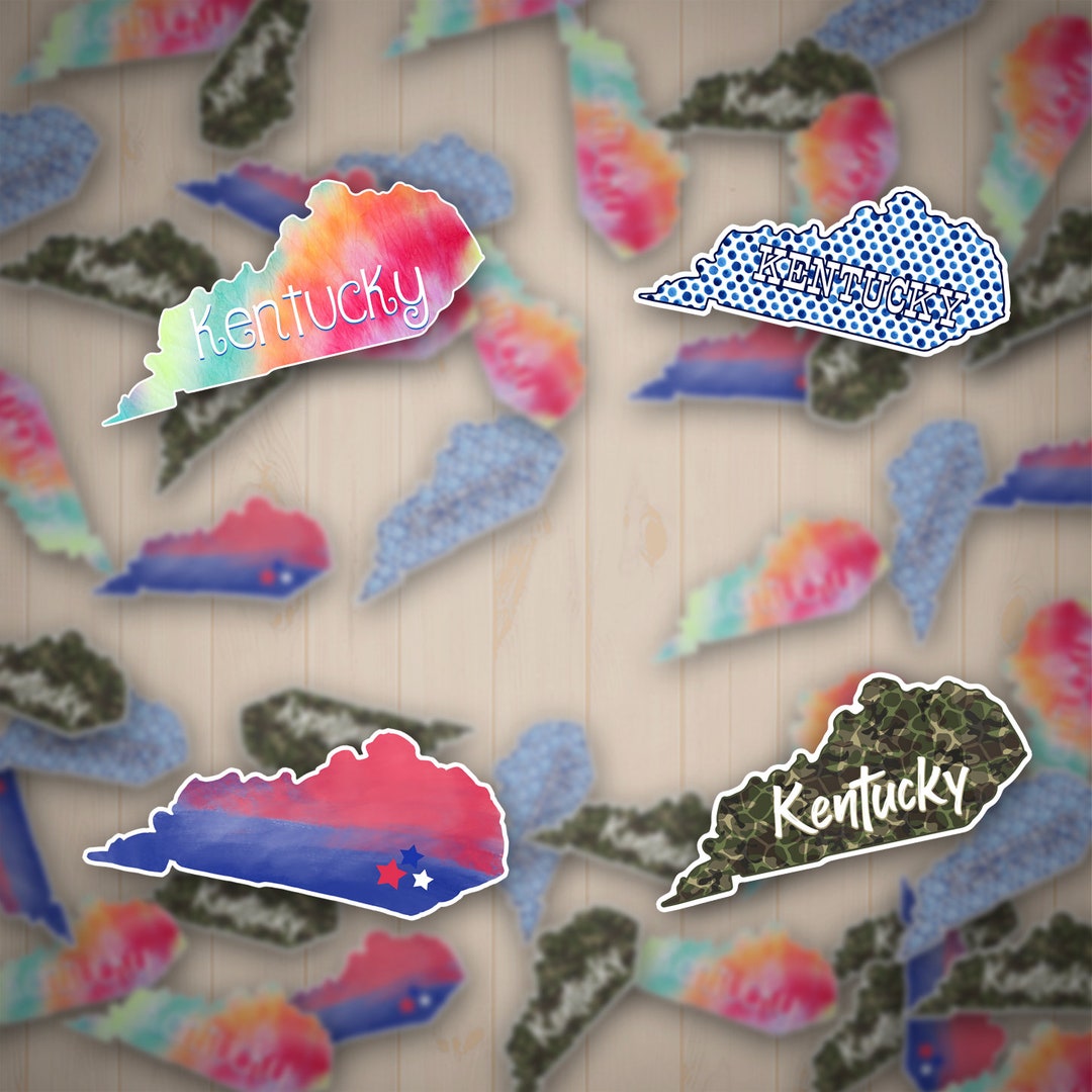 Kentucky Vinyl Sticker - State Vinyl Stickers - Vinyl Sticker - Laptop ...