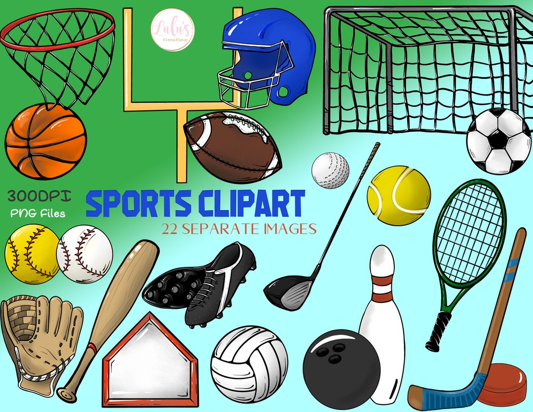 Sports Clipart - Basketball Clipart - Baseball Clipart - Softball ...