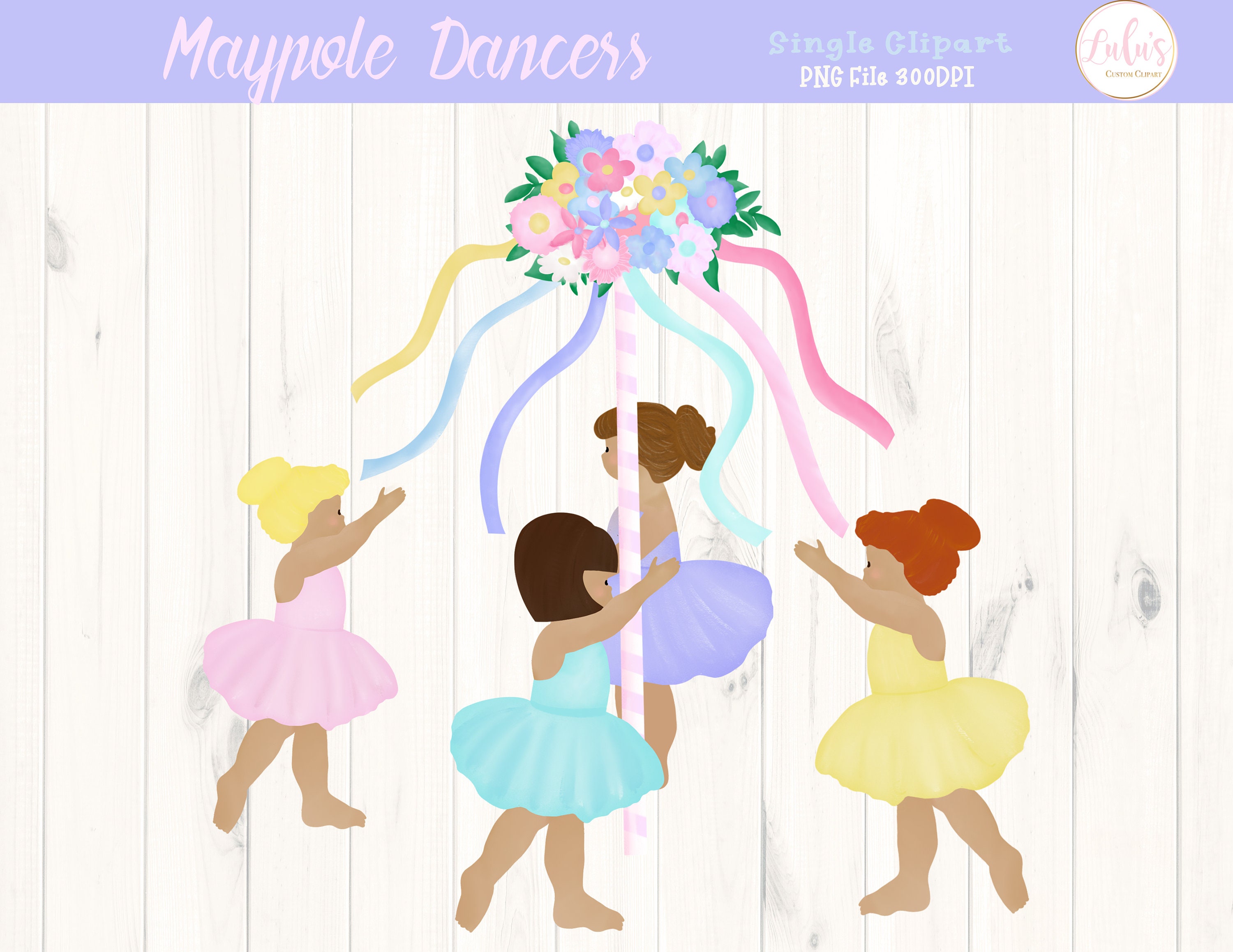 Maypole Dancing Clipart Free