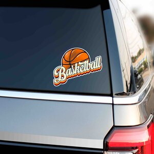 Retro Sports Vinyl Sticker - Basketball Vinyl Stickers - Vinyl Sticker ...