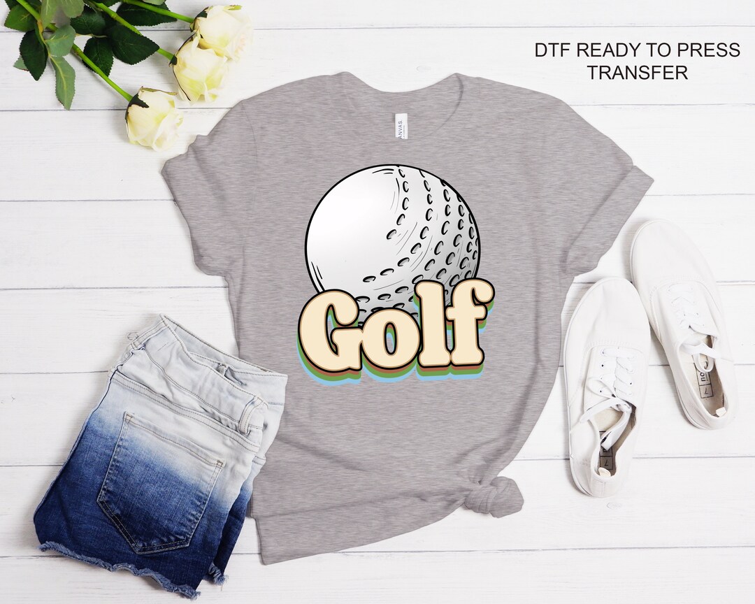 Retro Golf Tshirt Transfer - DTF Tshirt Heat Transfer - Golf DTF Print ...