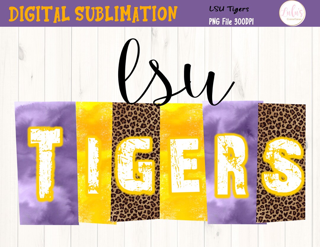 LSU Tigers Tshirt Sublimation - Football Tshirt - Tigers Tshirt ...
