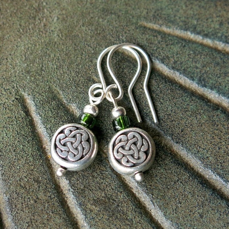 Celtic Knot Jade Earrings - Etsy