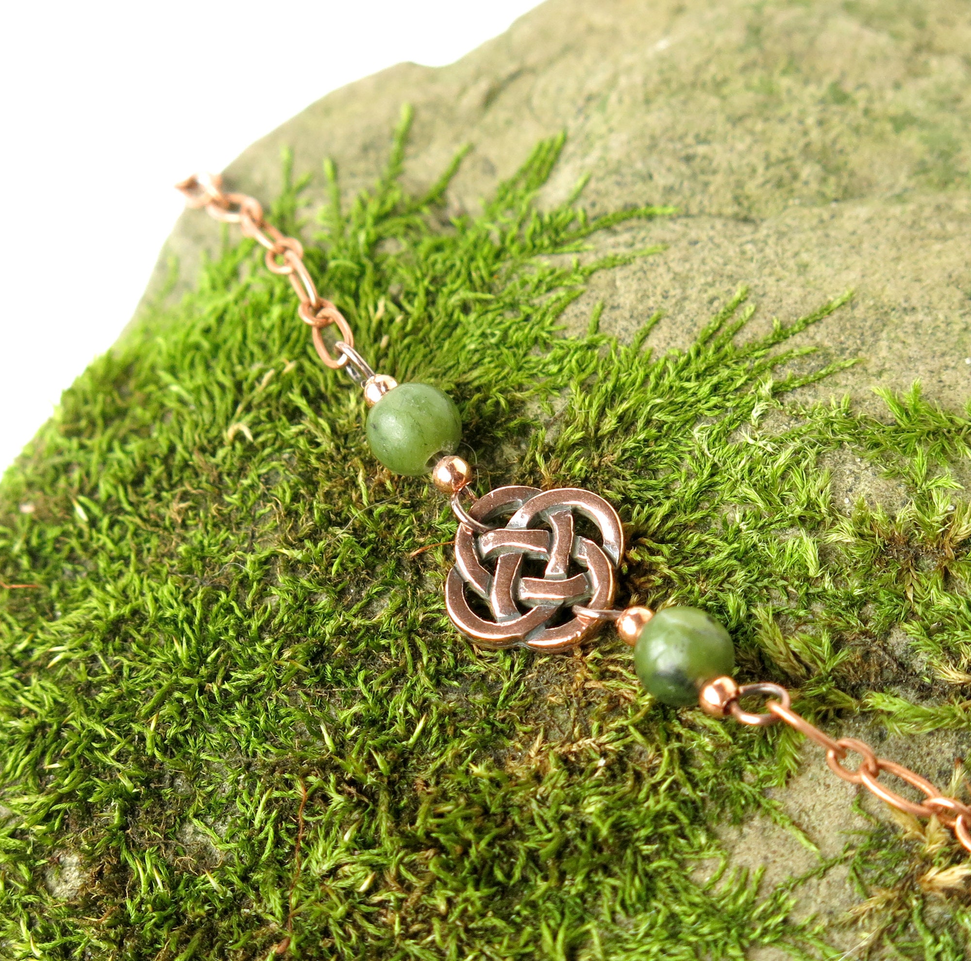 Celtic Jewelry Irish Green Connemara Marble Stones Copper - Etsy