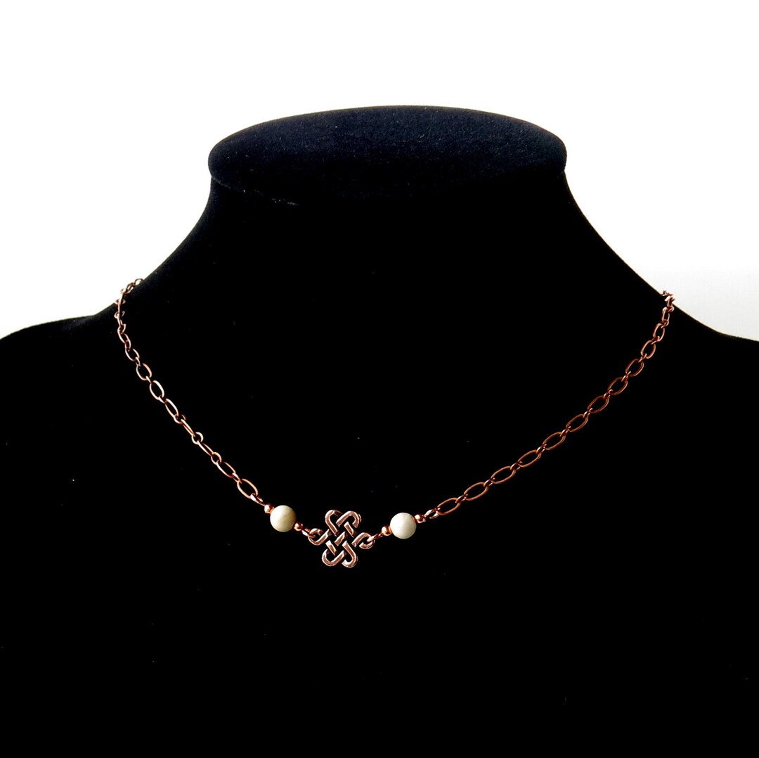 Celtic Knot Choker: Irish Ulster Marble, Copper Necklace, Authentic ...