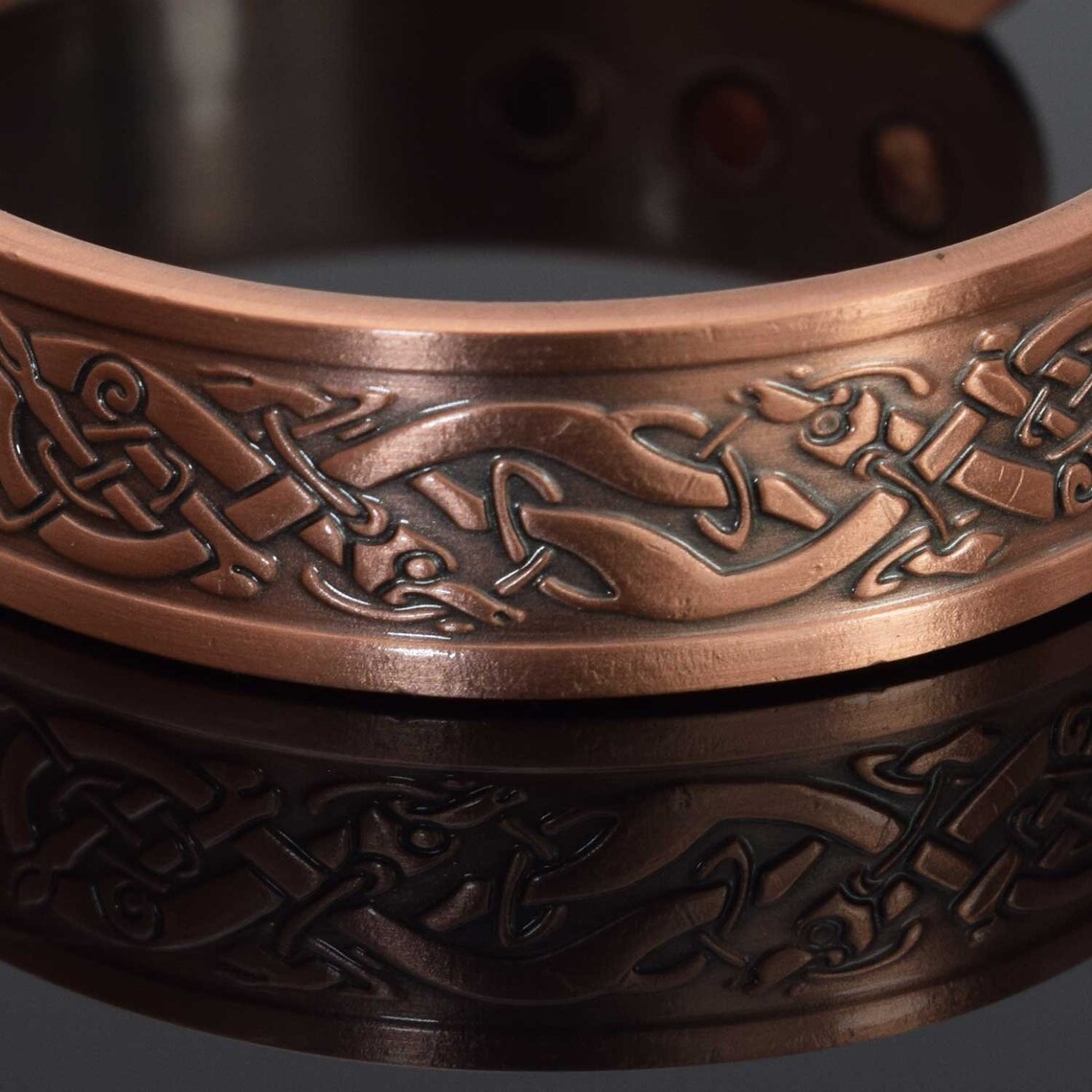 Mens Viking Bracelet Copper Cuff Torque Magnetic Solid Copper - Etsy