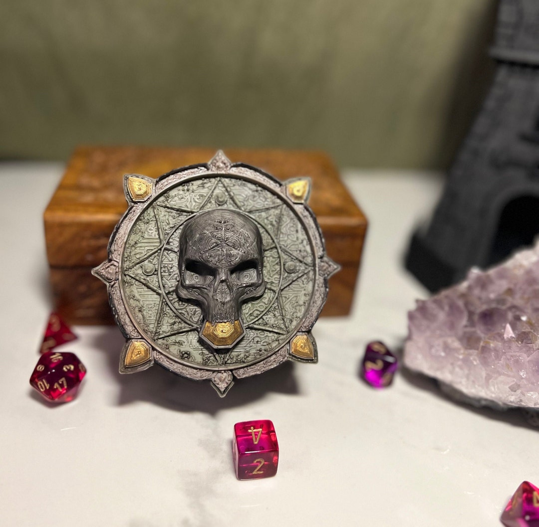 Hand Painted, 3D Printed Necromancer Dice Vault D&D Dice Holder and ...