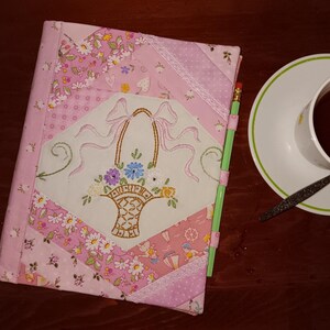 Covered Journal, Embroidered Floral Notebook Cover: Vintage Dresser ...