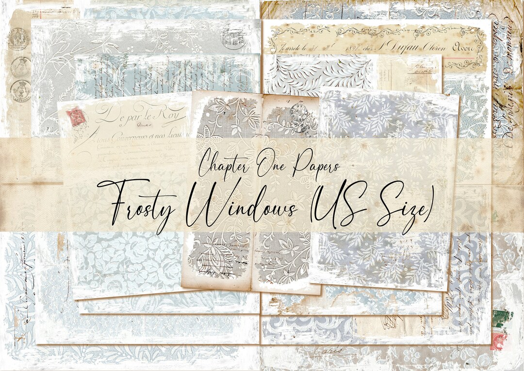 Frosty Windows Junk Journals Paper Kit (US Letter Size) - Etsy