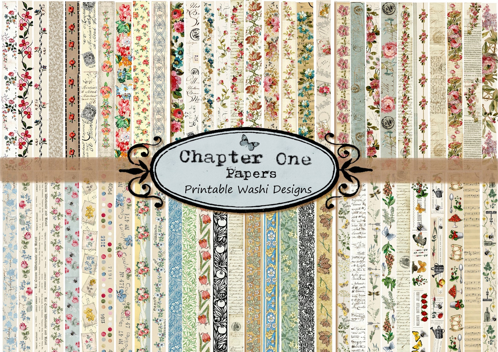 Printable Washi Designs US Letter Size - Etsy