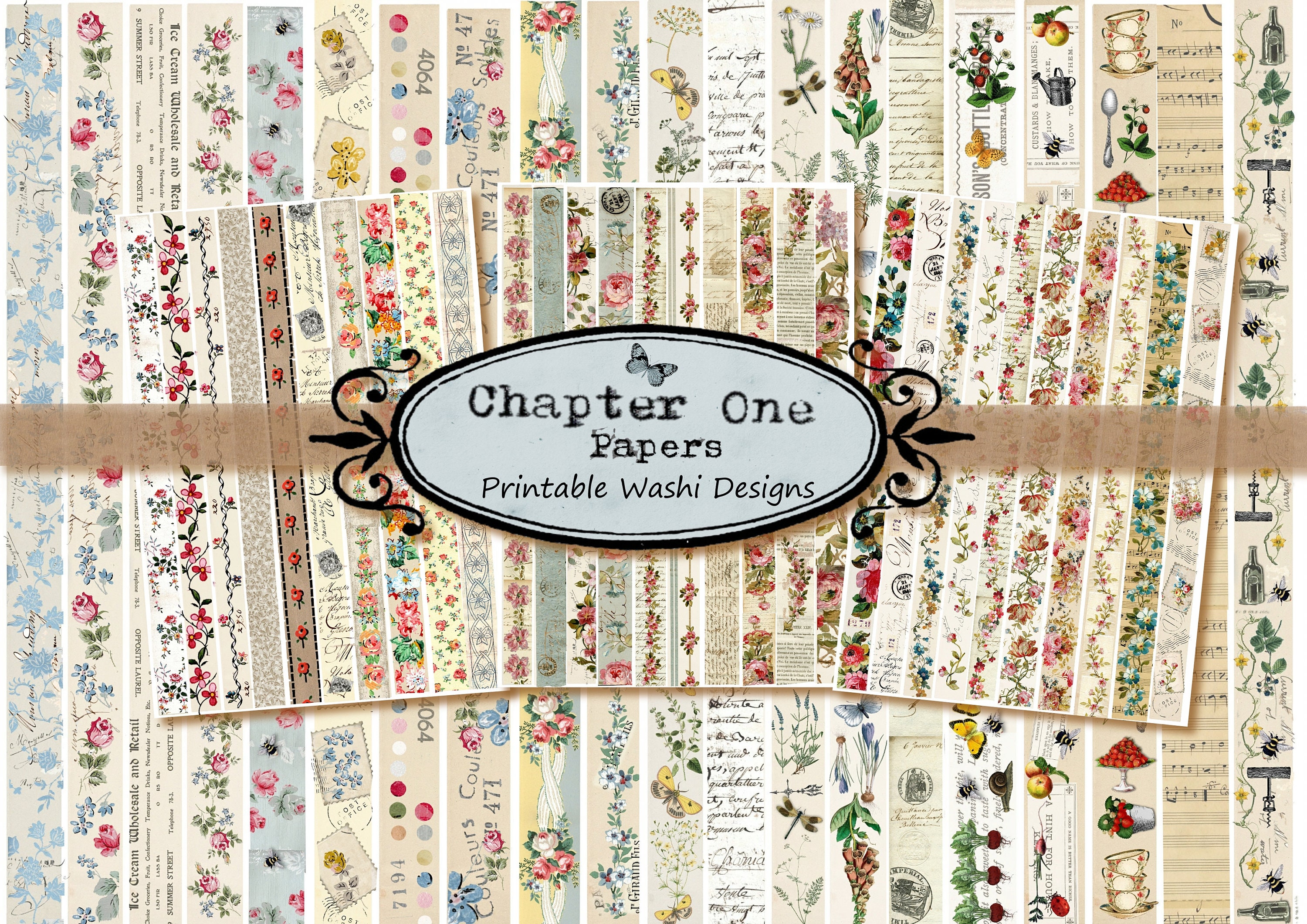 Printable Washi Designs US Letter Size - Etsy