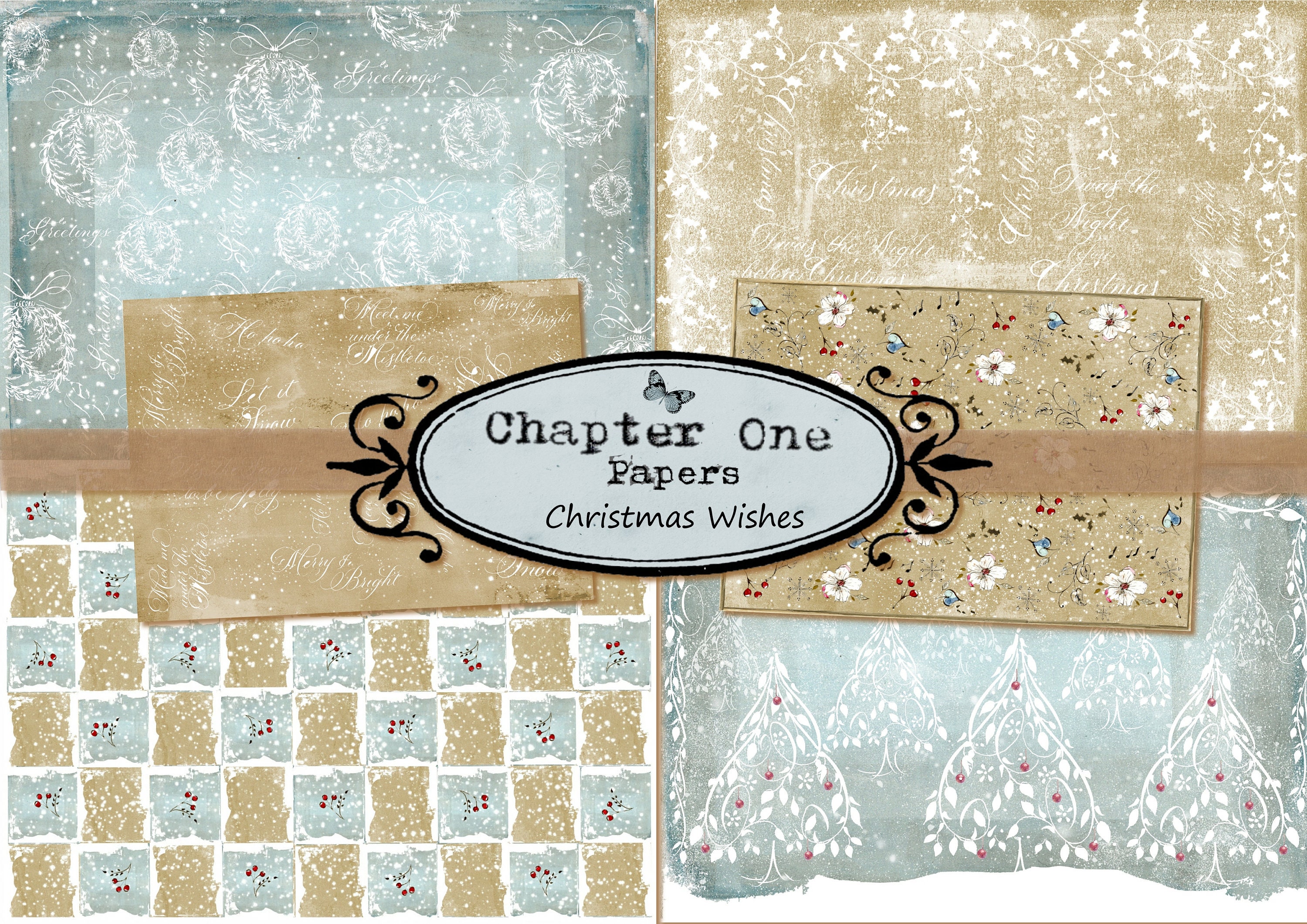 Christmas Wishes Junk Journal Lit US Letter Size for Instant - Etsy