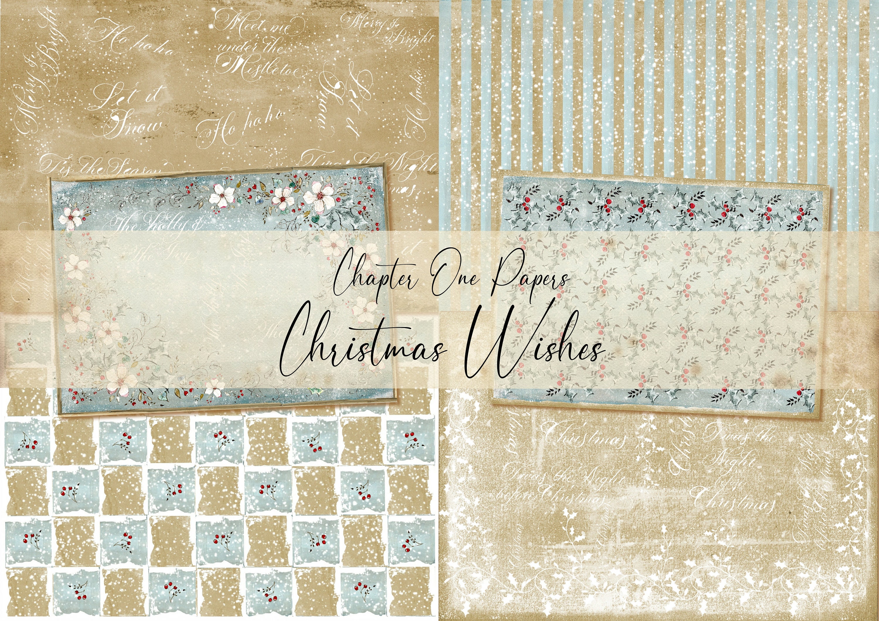 Christmas Wishes Junk Journal Lit US Letter Size for Instant - Etsy