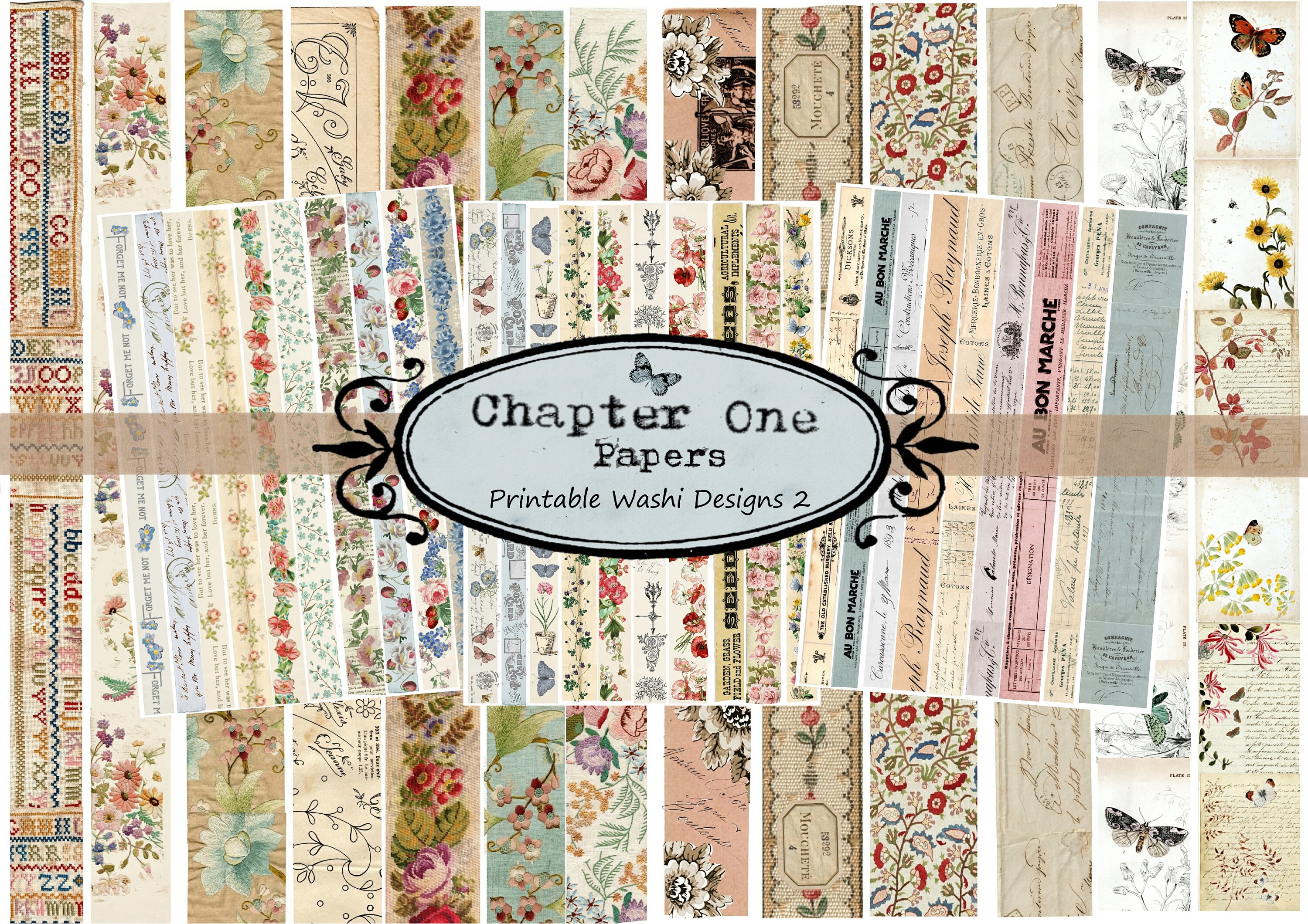 Printable Washi Designs 2 US Letter Size - Etsy