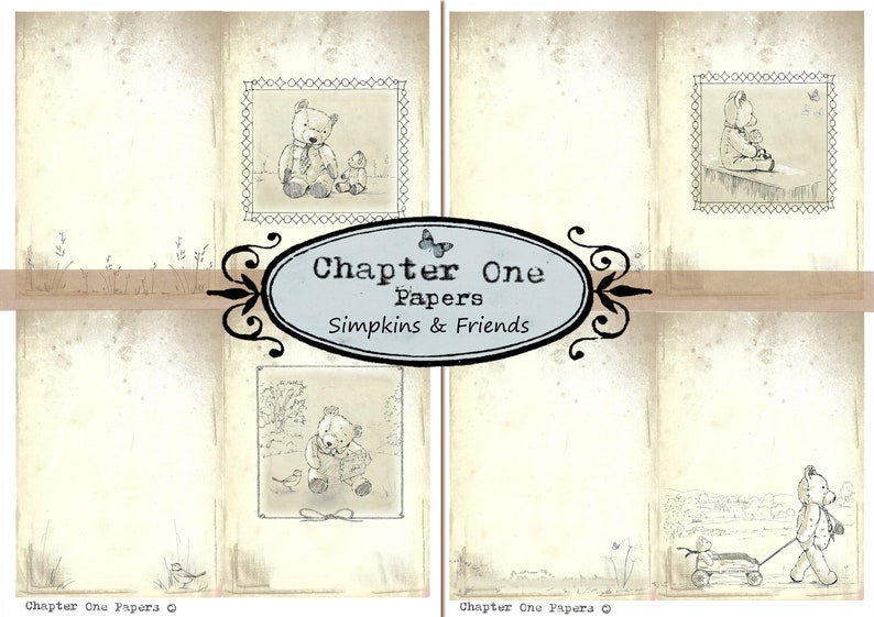 Mr Simpkins & Friends Junk Journal Digital Kit A4 Size for - Etsy UK