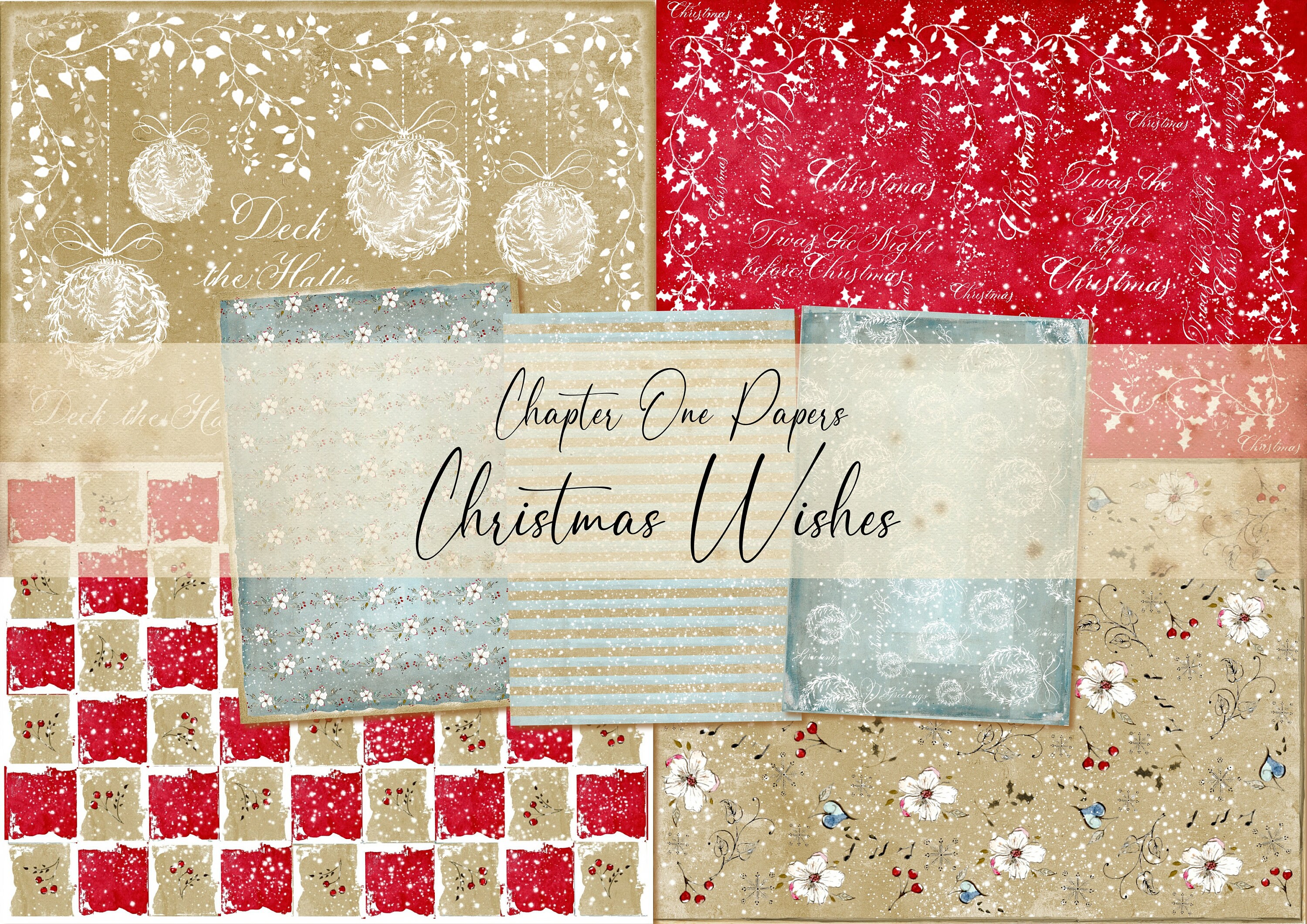 Christmas Wishes Junk Journal Lit US Letter Size for Instant - Etsy