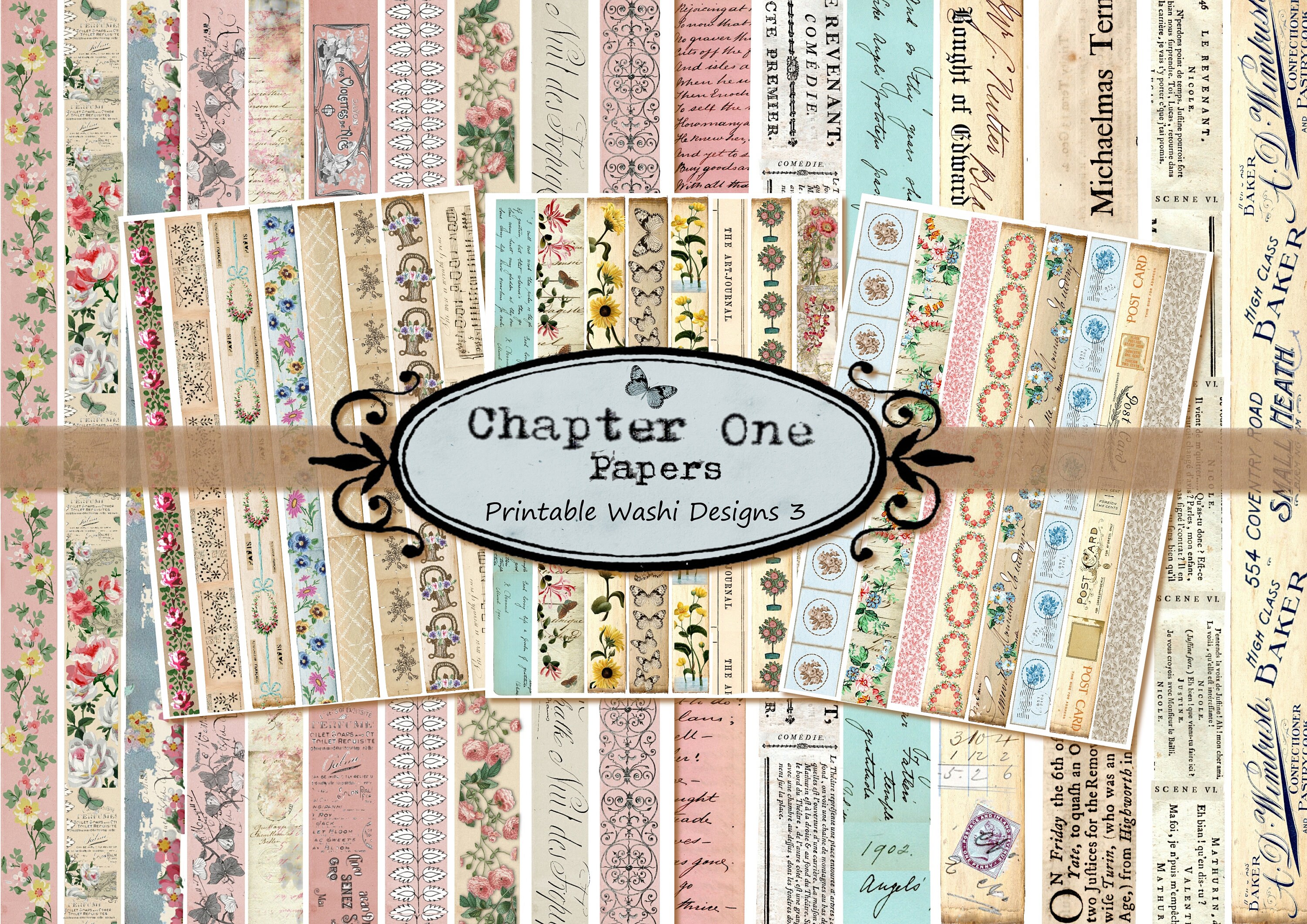 Printable Washi Designs 3 A4 Size - Etsy