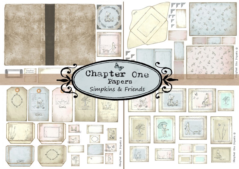 Mr Simpkins & Friends Junk Journal Digital Kit A4 Size for | Etsy UK