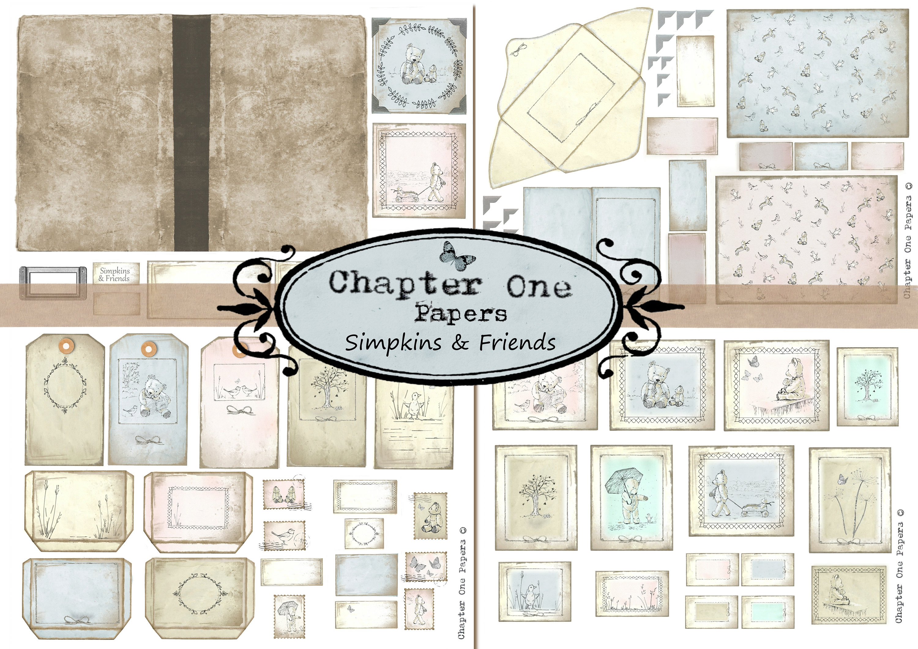Mr Simpkins & Friends Junk Journal Digital Kit A4 Size for - Etsy UK