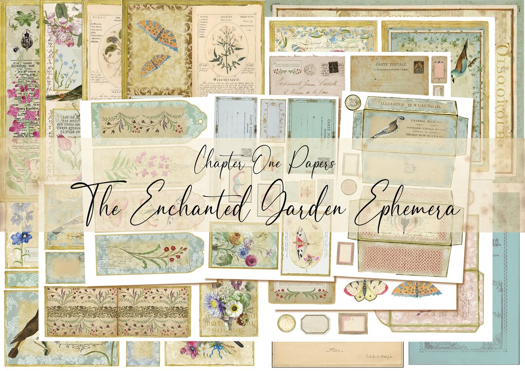 The Enchanted Garden Ephemera Kit US Letter Size - Etsy