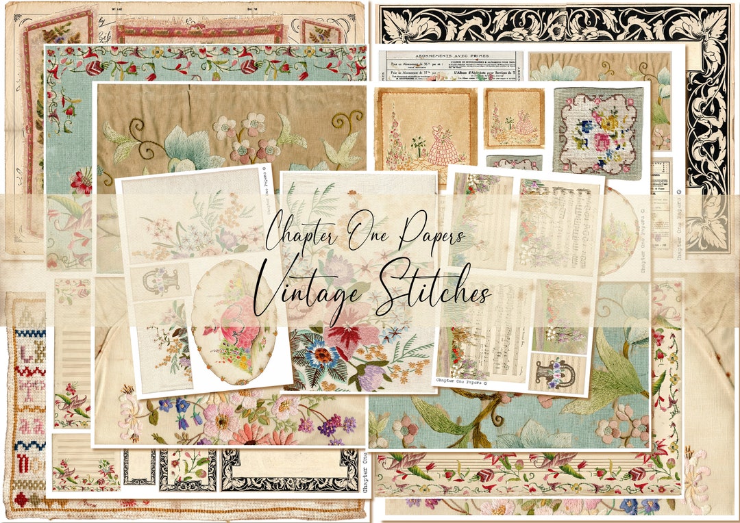 Vintage Stitches Junk Journal Kit US Letter Size - Etsy