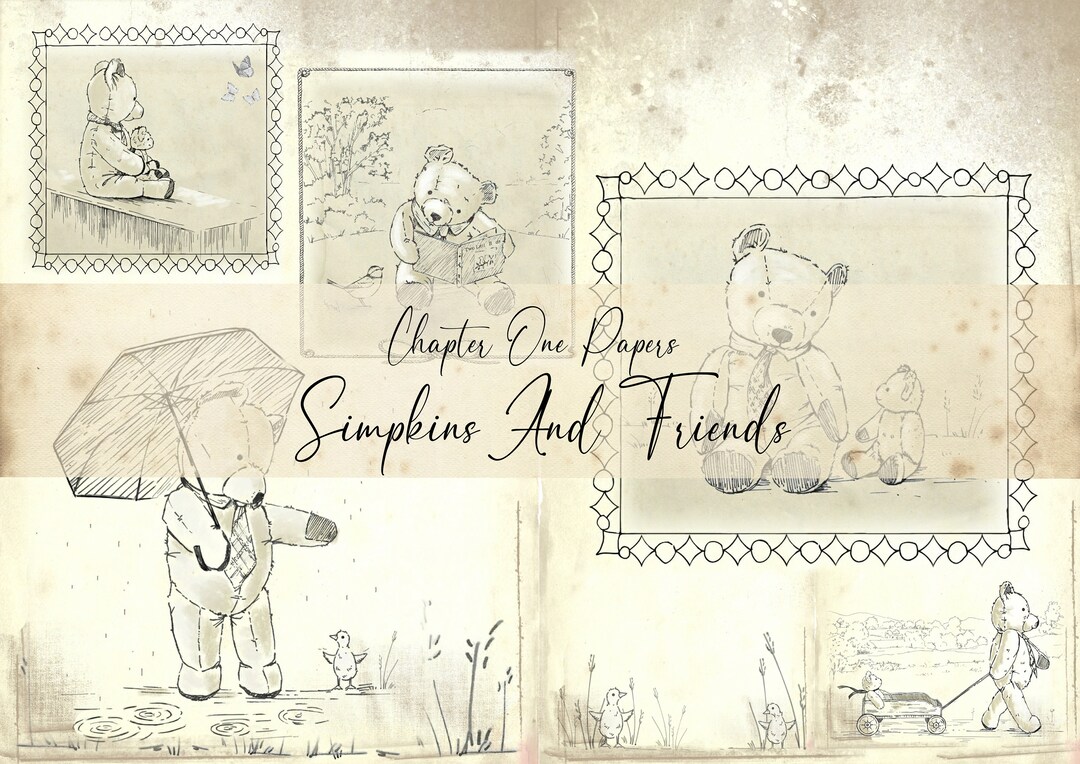 Mr Simpkins & Friends Junk Journal Digital Kit A4 Size for Instant ...