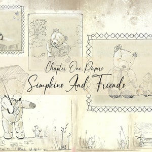 Mr Simpkins & Friends Junk Journal Digital Kit A4 Size for Instant ...