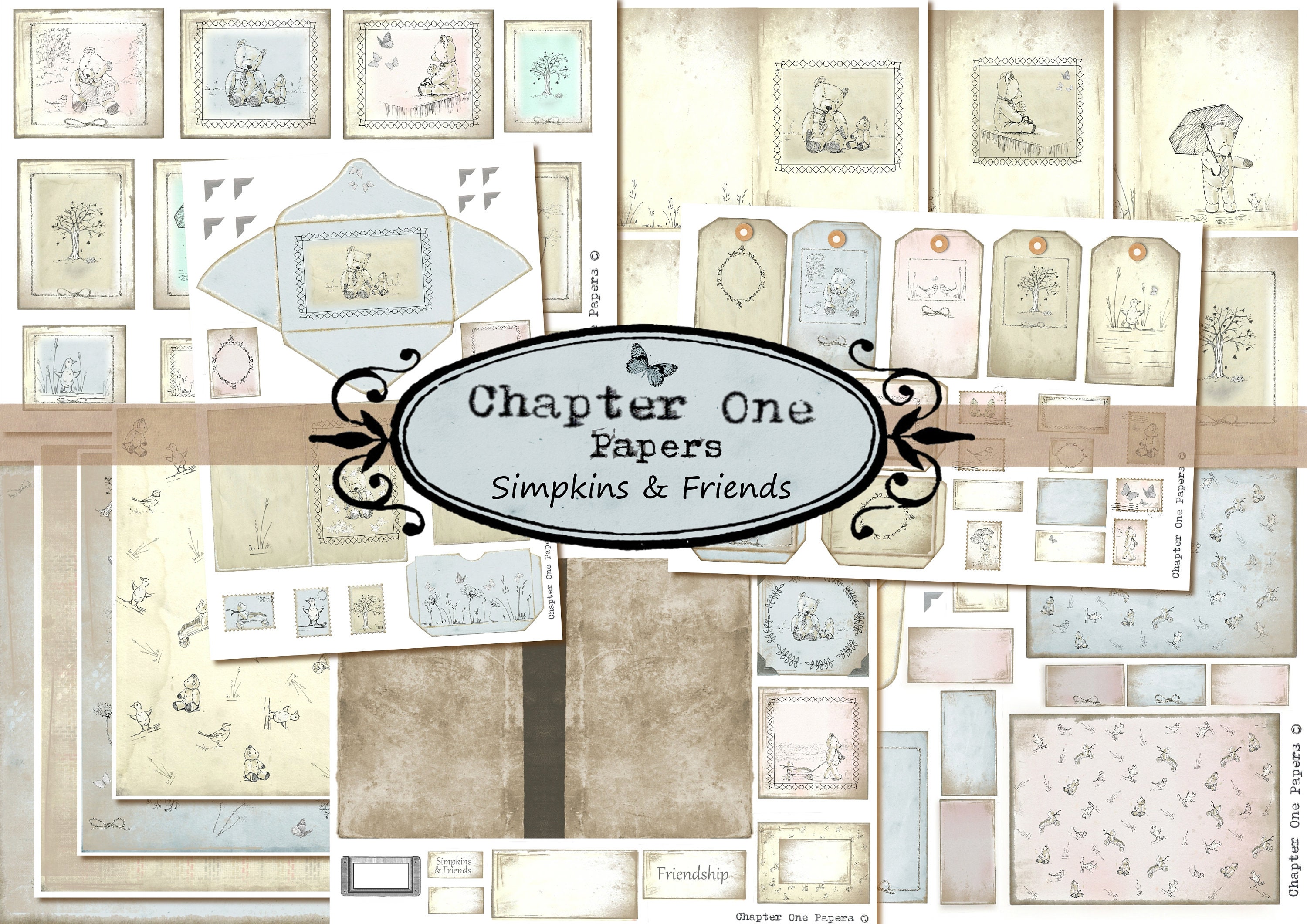 Mr Simpkins & Friends Junk Journal Digital Kit A4 Size for - Etsy UK