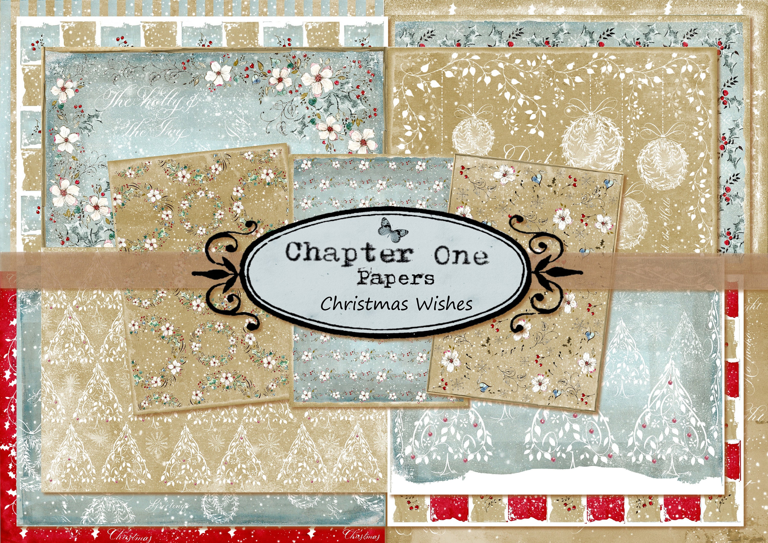 Christmas Wishes Junk Journal Lit US Letter Size for Instant - Etsy