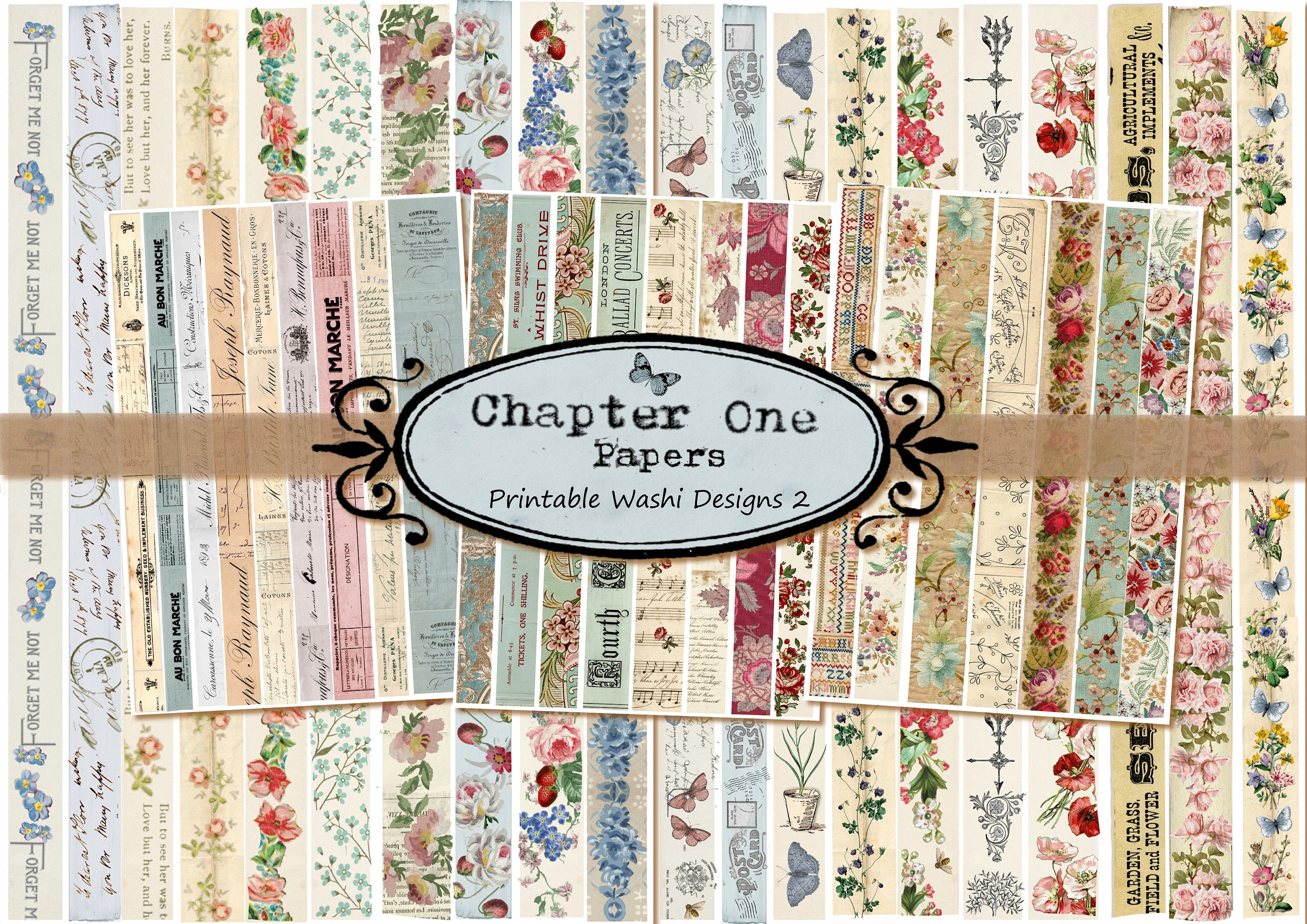 Printable Washi Designs 2 A4 Size - Etsy UK