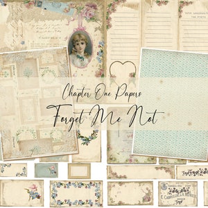 Forget Me Not Digital Junk Journal Kit US Letter Size for - Etsy UK