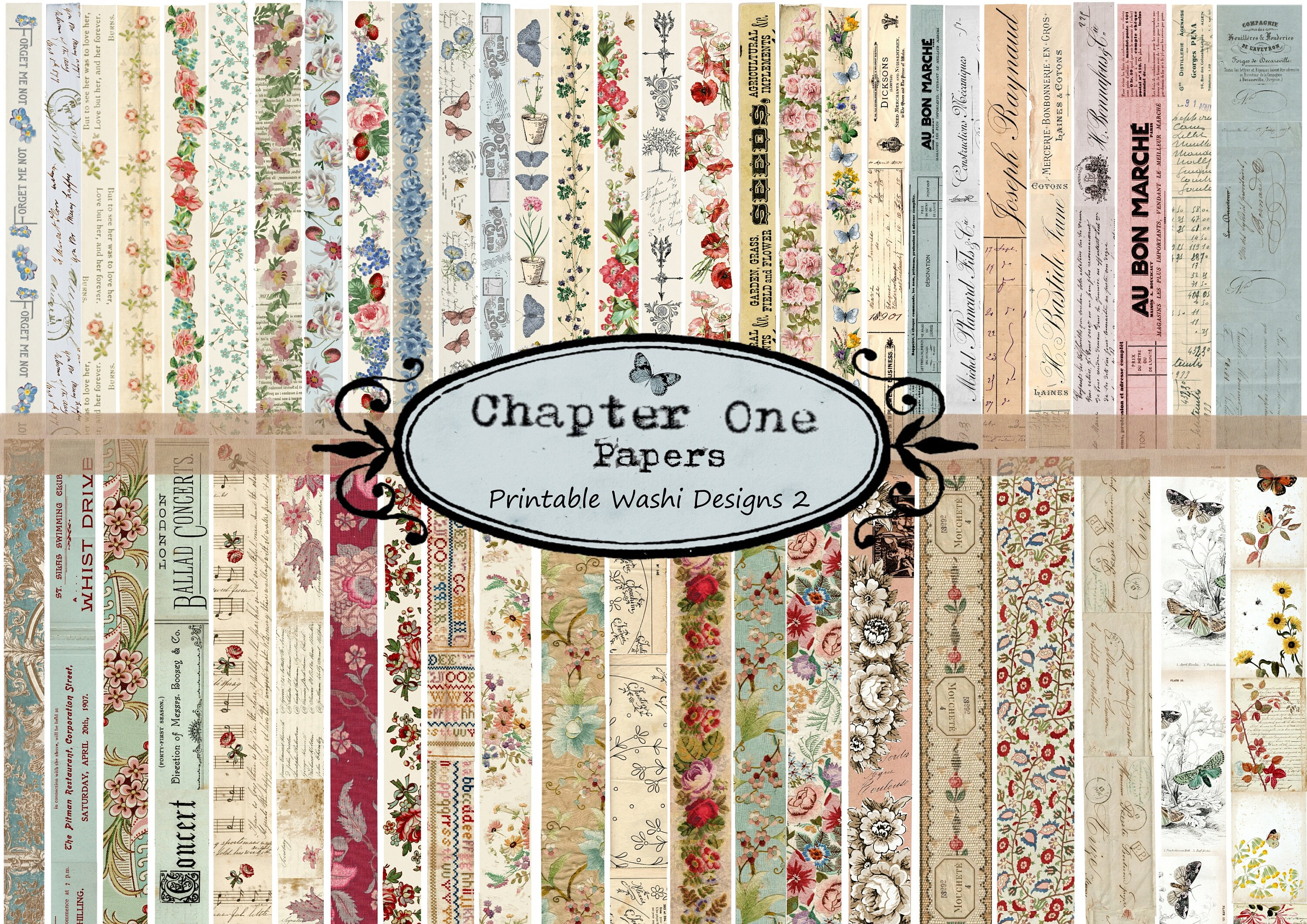 Printable Washi Designs 2 A4 Size - Etsy UK