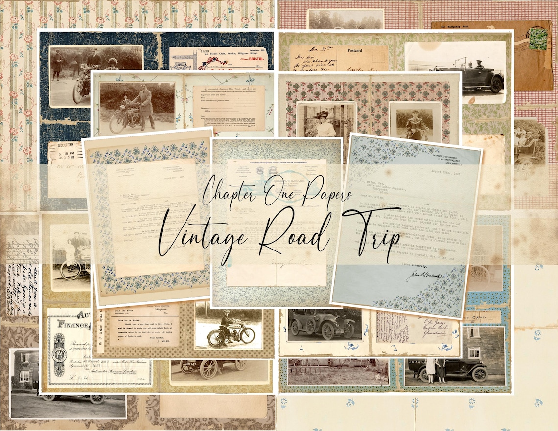 Vintage Road Trip Junk Journal Ephemera Kit - Etsy
