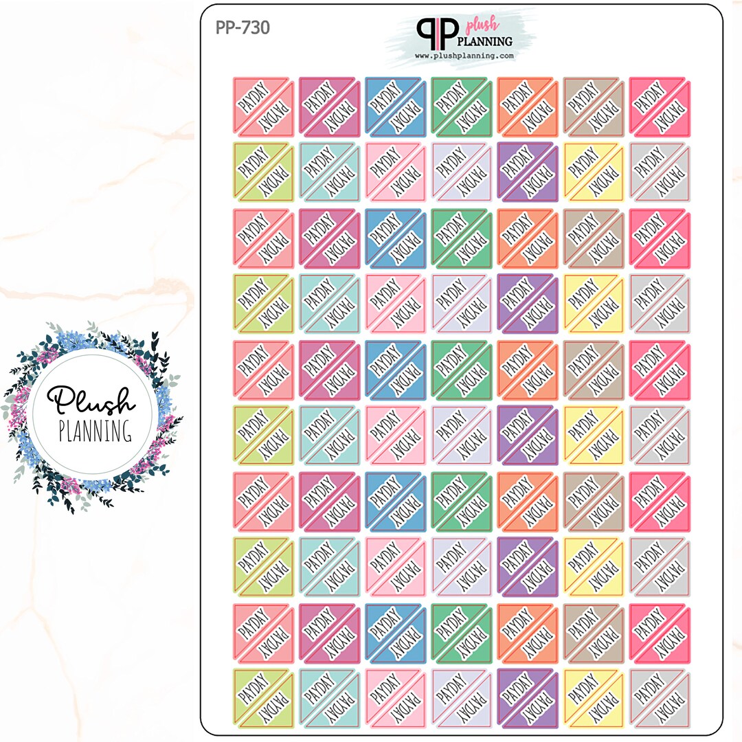 Payday Corner Flags Planner Stickers, Functional Planner Stickers ...