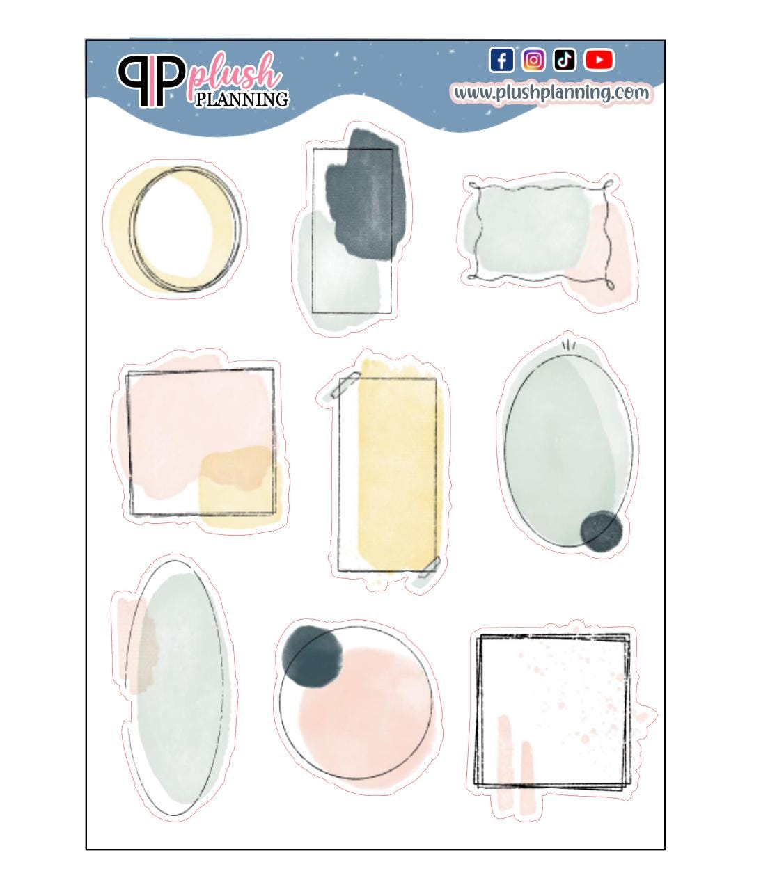 Abstract Style 2 Clip Art Stickers, Functional Scrapbooking Stickers - Etsy