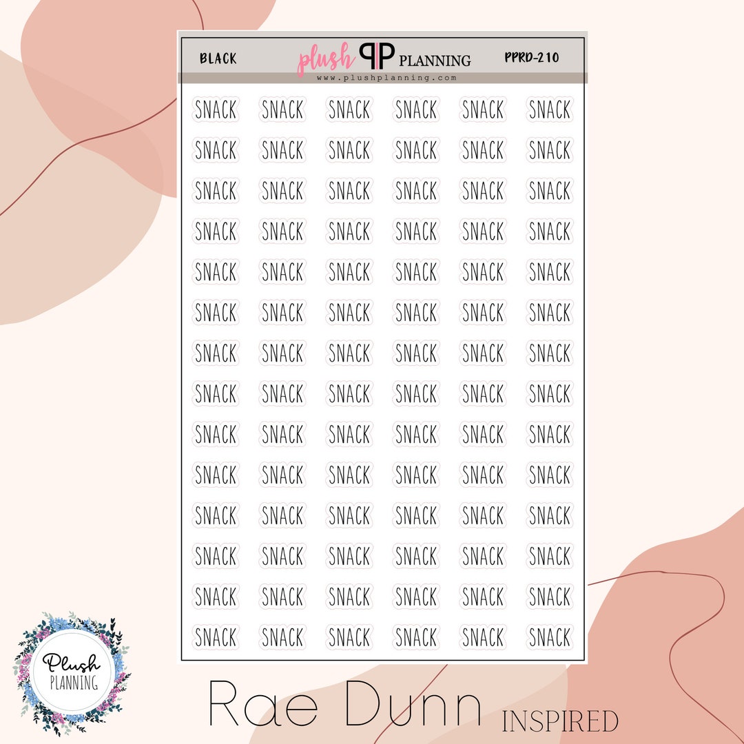 Snack Script Planner Stickers, Rae Dunn Inspiriert - Etsy Österreich