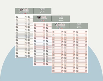 Pay Bill Planner Sticker Pay Bill Script Sticker Pay Bill Word Sticker ...