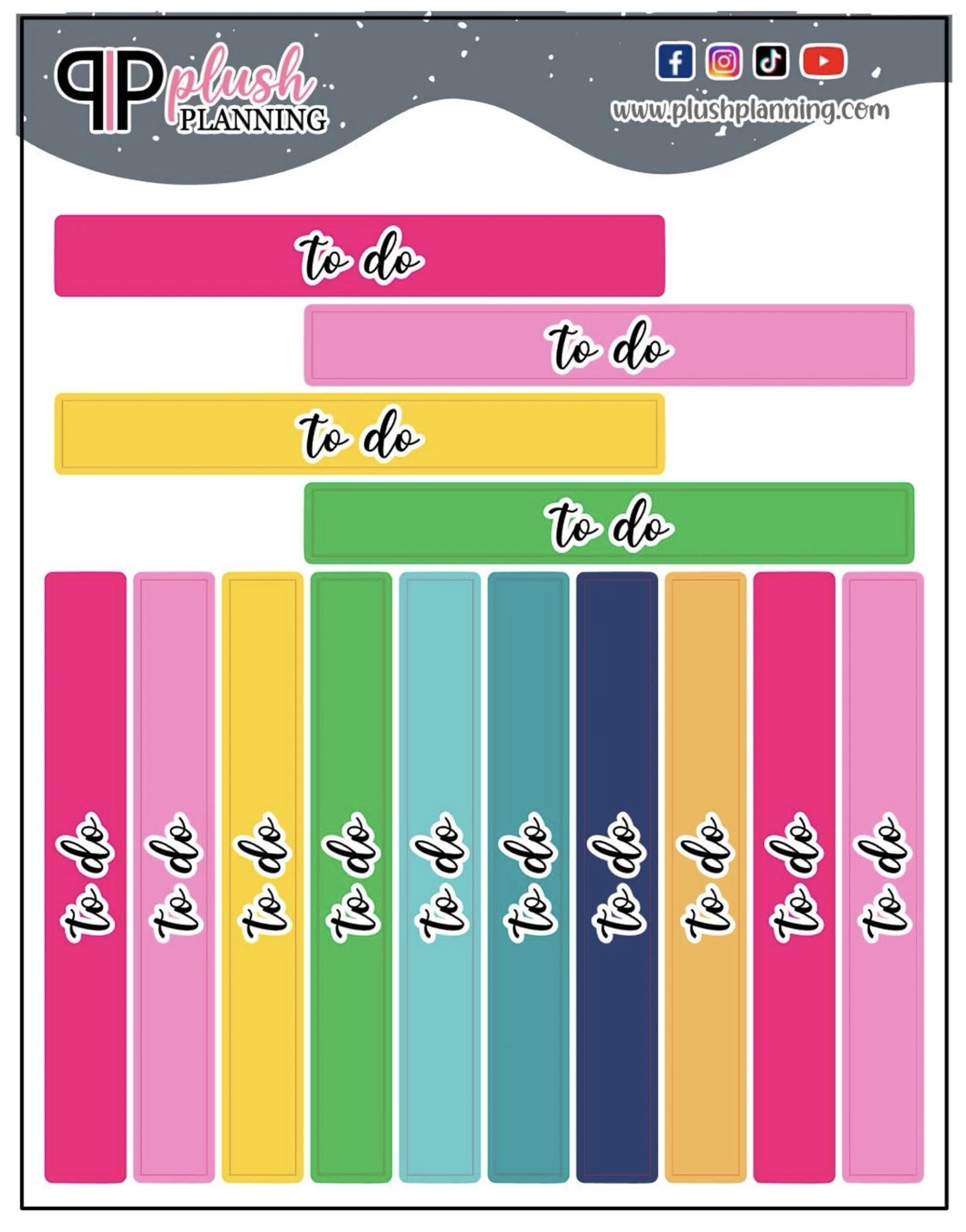 To Do Label Block Planner Stickers - Emily Ley Simplified Colors, Mini Sheet Size, to Do Tracker ...
