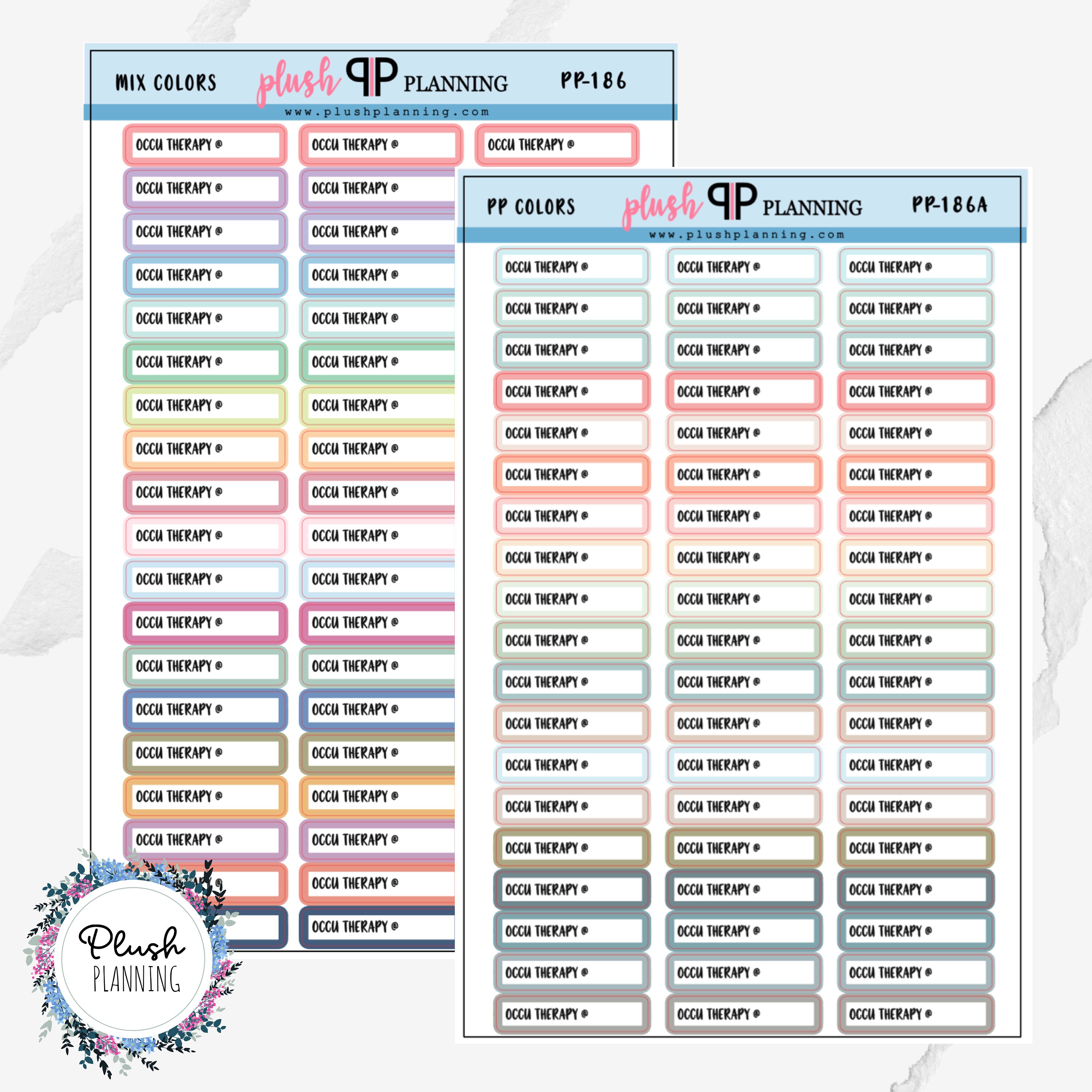 Occupational Therapy Label Tracker Planner Stickers Mix - Etsy