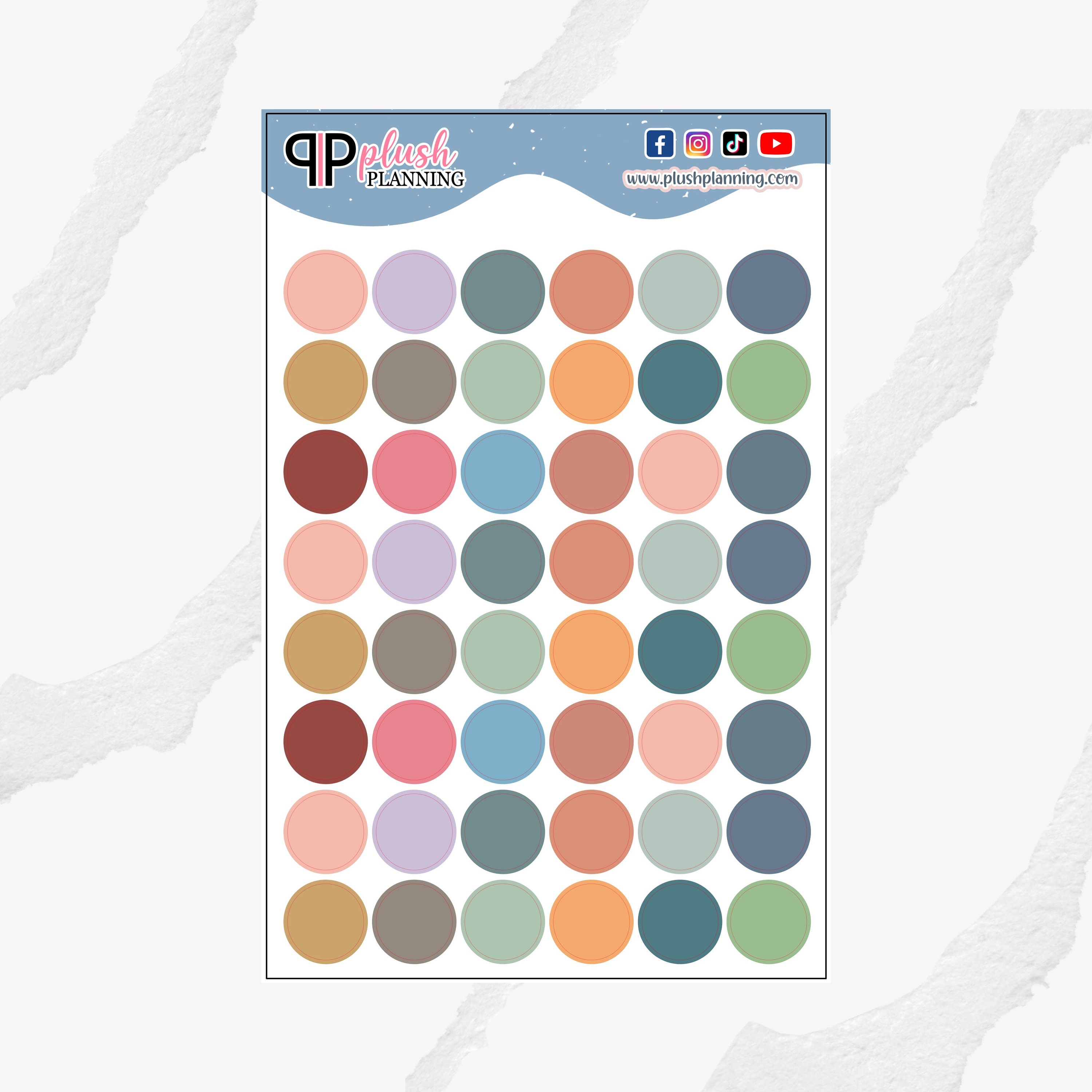 Writable 3/4 Inch Dots Tracker Labels Planner Stickers, Plush Planning ...